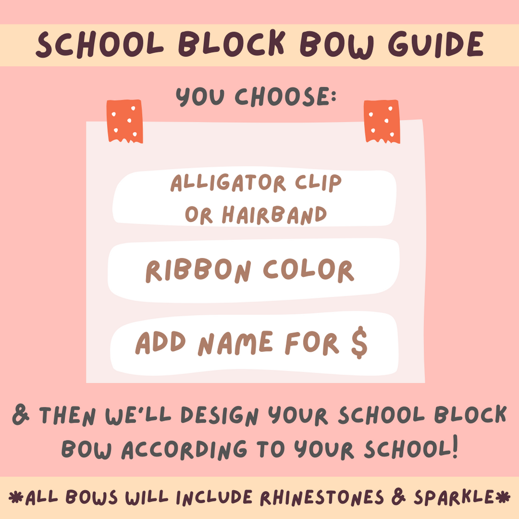 School Block Bow – Spirit in Print